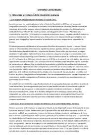 Resumen Derecho Comunitario - Docsity