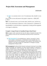 Project Risk management - Docsity