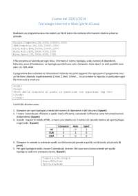 Esempio esame informatica - Docsity