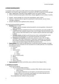 L'esame neurologico completo - Docsity
