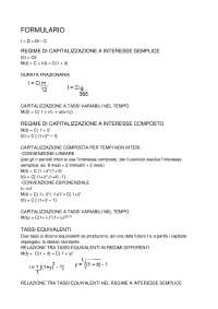 Formule utili per esame di matematica finanziaria - Docsity