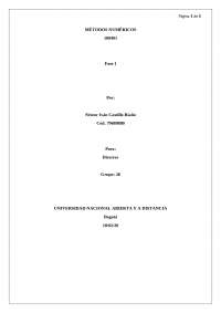 Metodos numericos ejercicios - Docsity