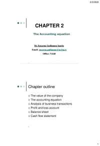 Introduction to Accounting: Lesson 2 - Docsity