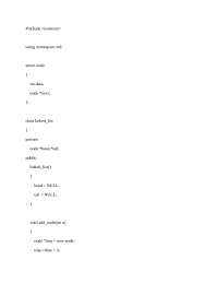 C++ code for Insertion in linked list - Docsity