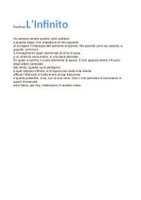 Parafrasi dell'opera "L'Infinito" di Giacomo Leopardi - Docsity