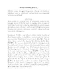 Modelo de testamento - Docsity