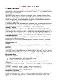 Riassunto scienze della terra per esame accesso formazione primaria - Docsity