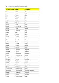 ESERCIZI SPAGNOLO PER VERBI REGOLARI ED IRREGOLARI - Docsity