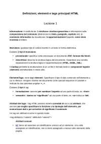 Glossario HTML e CSS - Docsity