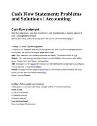 Cash flow analysis(in and out) - Docsity
