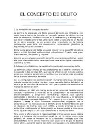 El concepto de delito - Docsity