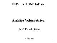 Aula Volumetria (Parte 01) | Esquemas Química Analítica | Docsity