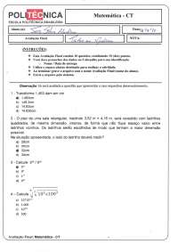 ATIVIDADE DE MATEMATICA - Docsity