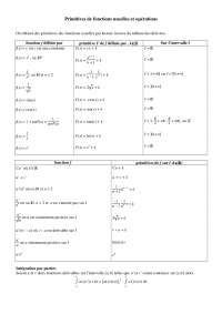 Primitive usuelles 2 bac sm - Docsity