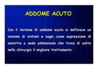 Addome acuto le cause il meccanismo fisiopatologico - Docsity