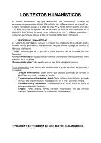 TEXTOS HUMANÍSTICOS BACHILLERATO - Docsity