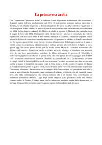 Riassunto: la primavera araba - Docsity