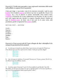 Exercicis sinònims C1-C2 - Docsity