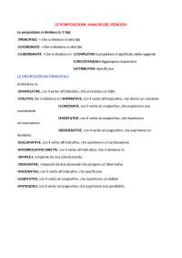 I vari tipi di proposizioni principali e coordinate - Docsity