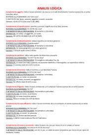 Complementi analisi logica - Docsity