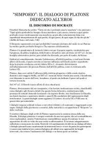 Il discorso di Socrate nel Simposio di Platone | Appunti di Filosofia | Docsity