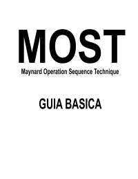 MOST, Maynard Operation Sequence Technique - Docsity