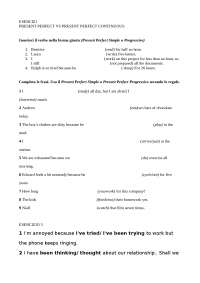 Esercizi present perfect - Docsity