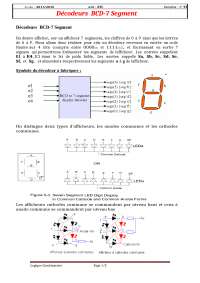 Décodeur BCD et afficheur 7 Segments - Docsity