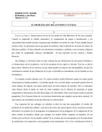El problema de la relatividad cultural - Docsity