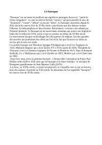 Voici une fiche synthétique sur le mouvement baroque. - Docsity