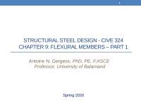 Flexural Members Part 1 Steel Design - Docsity