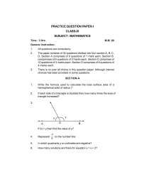Class 9 maths sample papers 2018-19 | Exercises Mathematics - Docsity