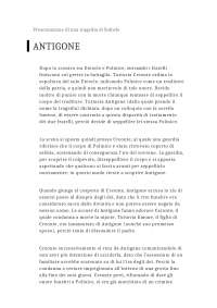 Antigone, riassunto e commento personale | Appunti di Greco - Docsity