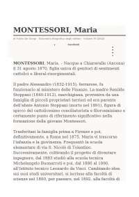 Biografia Montessori - Docsity