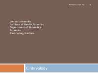 Introduction Of Embryology | Lecture notes Anatomy - Docsity