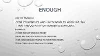 Uso de Enough , gramatica - Docsity