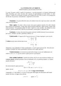 Formulario di fisica cinematica - Docsity