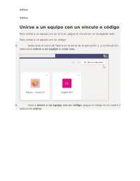 Teams microsft para trabajar en linea - Docsity