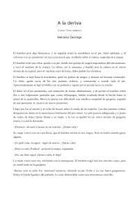 A la deriva testo horacio quiroga - Docsity