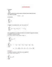 La Sommatoria - Docsity