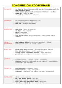 Congiunzioni Latine. Congiunzioni coordinanti e subordinanti. - Docsity