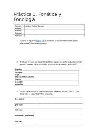 Práctica 1. Fonetica y Fonologia - Docsity