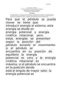 Laboratorio pendulo simple - Docsity