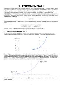 ESPONENZIALI E LOGARITMI | Dispense di Matematica | Docsity