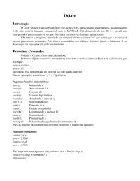 Tutorial octave online | Manuais, Projetos, Pesquisas Engenharia Civil | Docsity