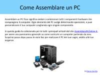 Guida assemblaggio PC - Docsity