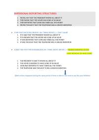 GRAMMAR. IMPERSONAL REPORTING STRUCTURES - Docsity