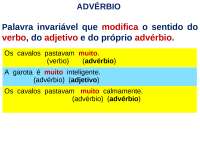 Aula de advérbio Portugues | Resumos Português (Gramática - Literatura) | Docsity