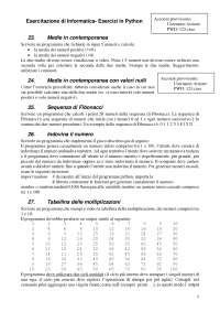 Esercizi con Python | Esercizi di Elementi di Informatica | Docsity