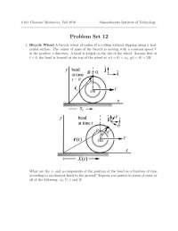 Rotations and Translation: Rolling Problem Set 12 | Classical Mechanics - Docsity